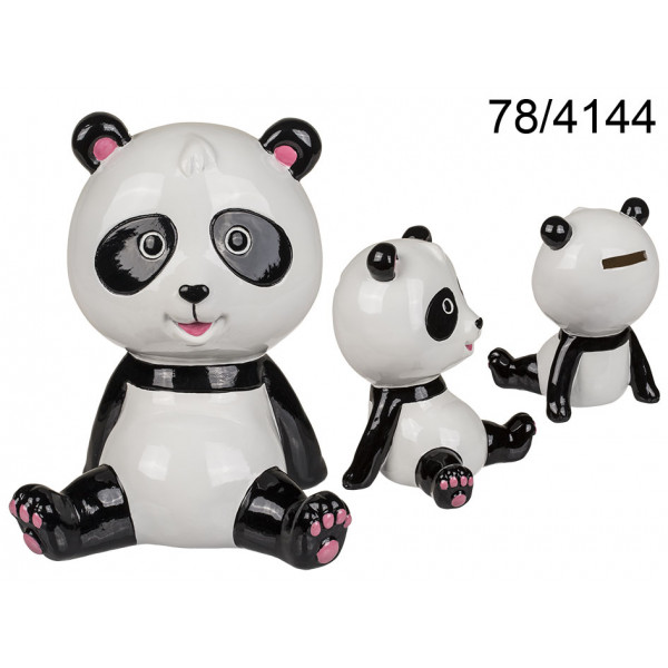 Ceramic savings bank, Panda Bear, ca. 16 cm, Polystone - | MAMUT