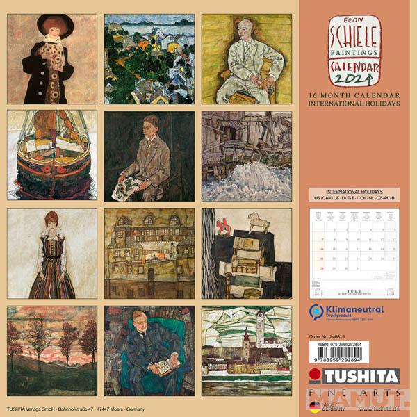 Zidni kalendar EGON SCHIELE - PAINTINGS 2024 - | MAMUT